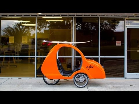 e-Fox velomobile The enclosed Tricycle - YouTube