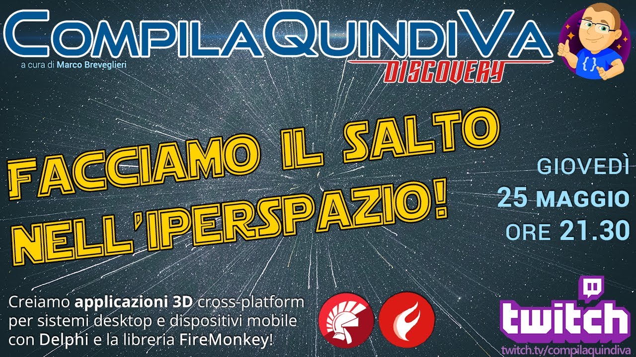 Facciamo il salto nell'iperspazio! Applicazioni 3D con Delphi e FireMonkey (Discovery) - YouTube