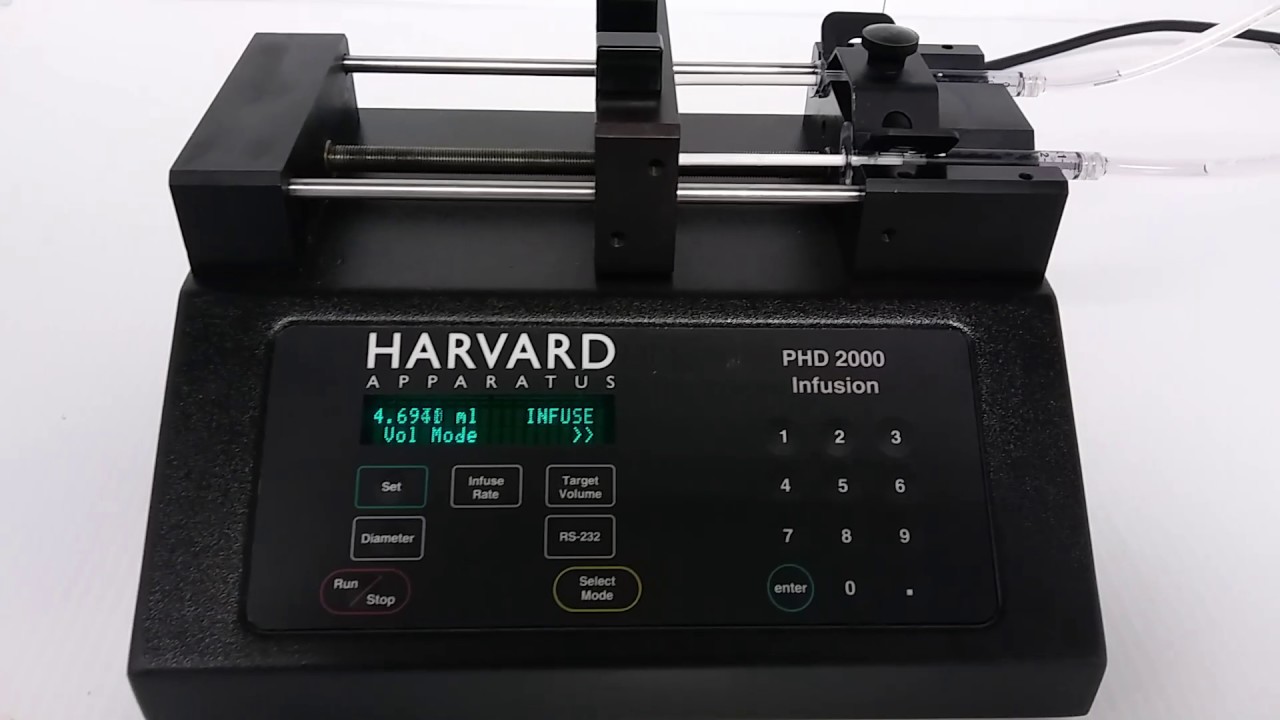 Harvard Apparatus PHD 2000 Dual Syringe Pump 702000 0.5ul to 140ml ...