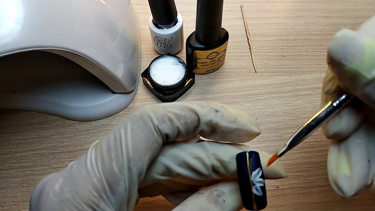 step by step nail gel - YouTube