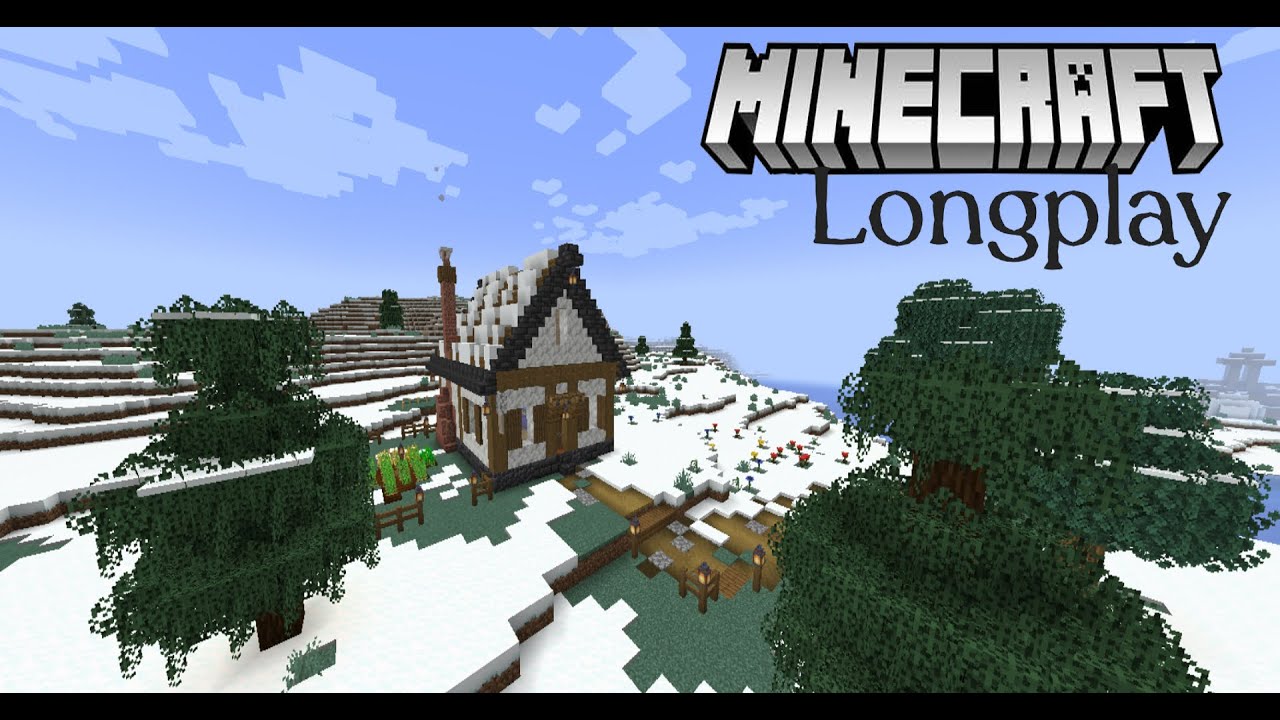 Minecraft Peaceful Longplay - Cozy Snowy Cottage (No Commentary) - YouTube