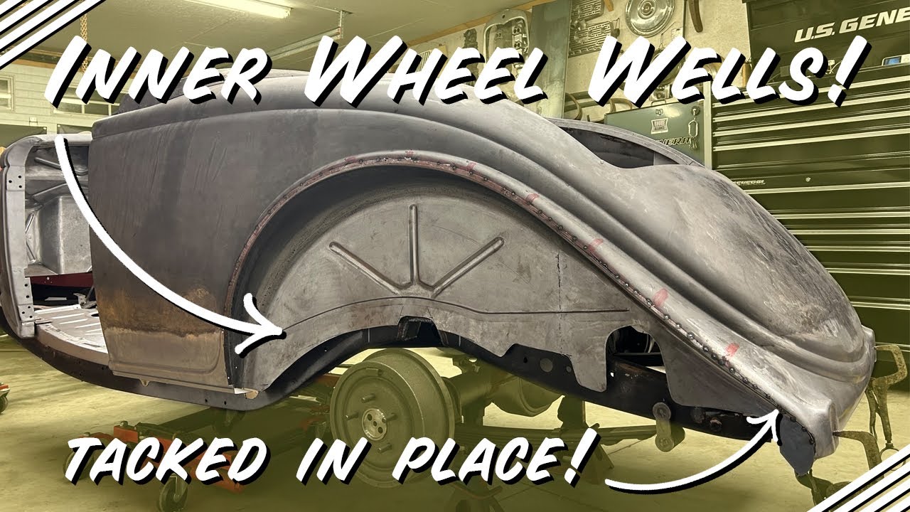 1936 Ford Roadster Inner Wheel Wells Tacked In! - YouTube