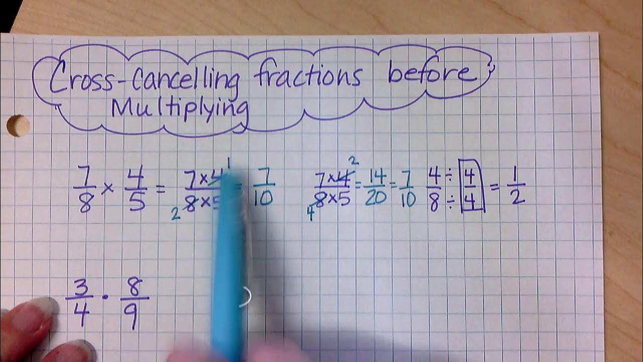 Cross Canceling when Multiplying Fractions - YouTube