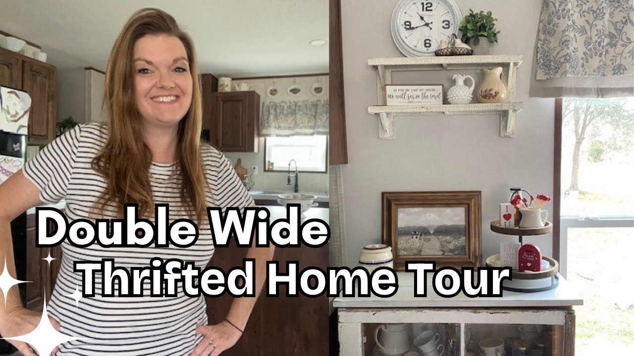Thrifted & Beautiful: Double Wide Home Tour on a Budget! - YouTube
