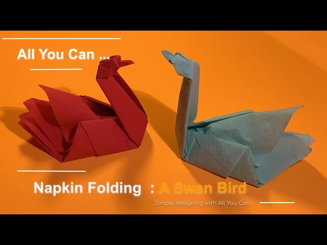 Easy Napkin Origami Swan