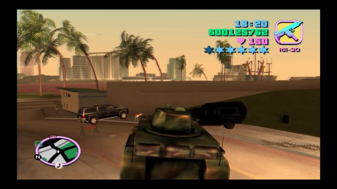 Grand Theft Auto: Vice City tank rampage - YouTube
