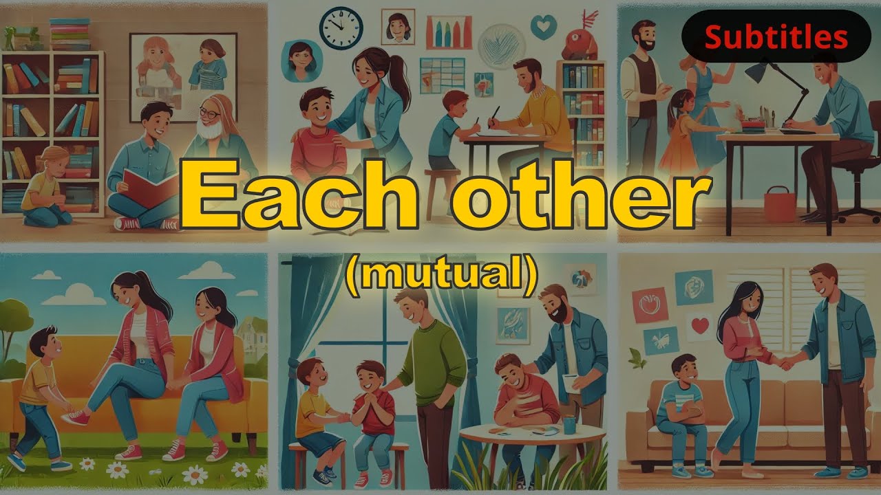 Each other meaning (mutual) with 5 examples - YouTube
