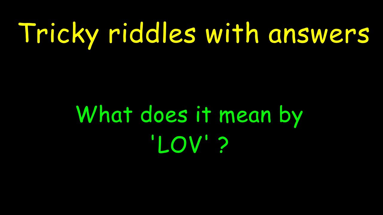 Tricky riddles with answers | brain teasers | English riddles | - YouTube
