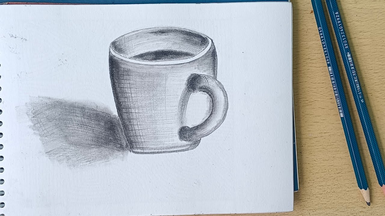 mug pencil sketch for beginners #mug #drawing #pencil - YouTube