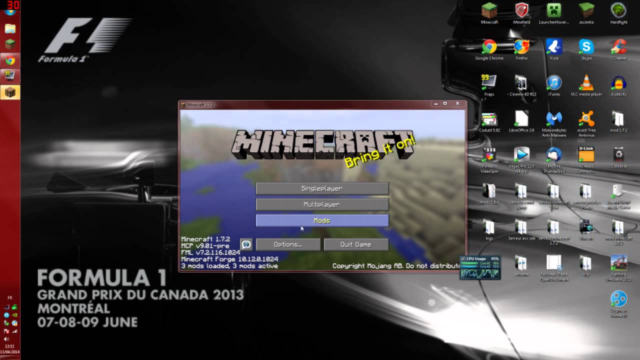Comment mettre un mod sur Minecraft 1.7.2 [TUTO] - YouTube