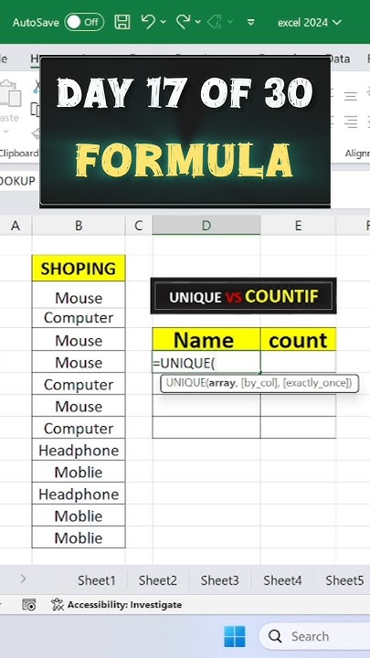 🔥How to Find and Count Distinct Values in Excel | Excel Training #excel #exceltutorial # ...
