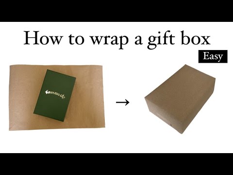 EASY / How to wrap a gift box - YouTube