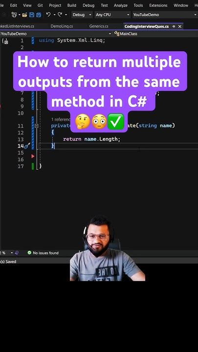 How To Return Multiple Output From A Single Method In C Shorts Coding Programming Csharp