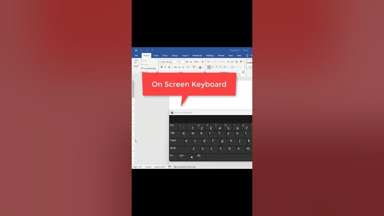 On Screen Keyboard windows 11 l Laptop me keyboard kaise Laye - YouTube