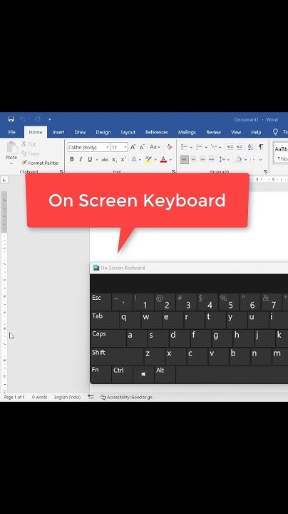 On Screen Keyboard windows 11 l Laptop me keyboard kaise Laye - YouTube