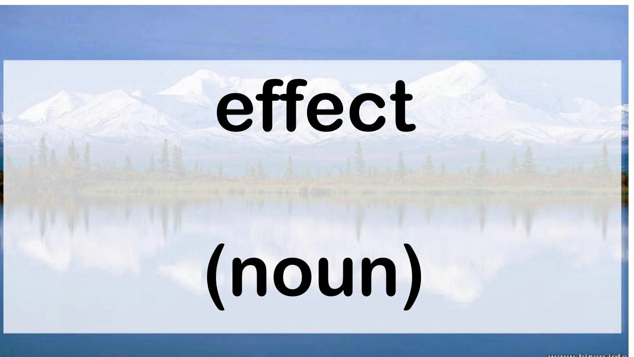 315 effect noun - YouTube