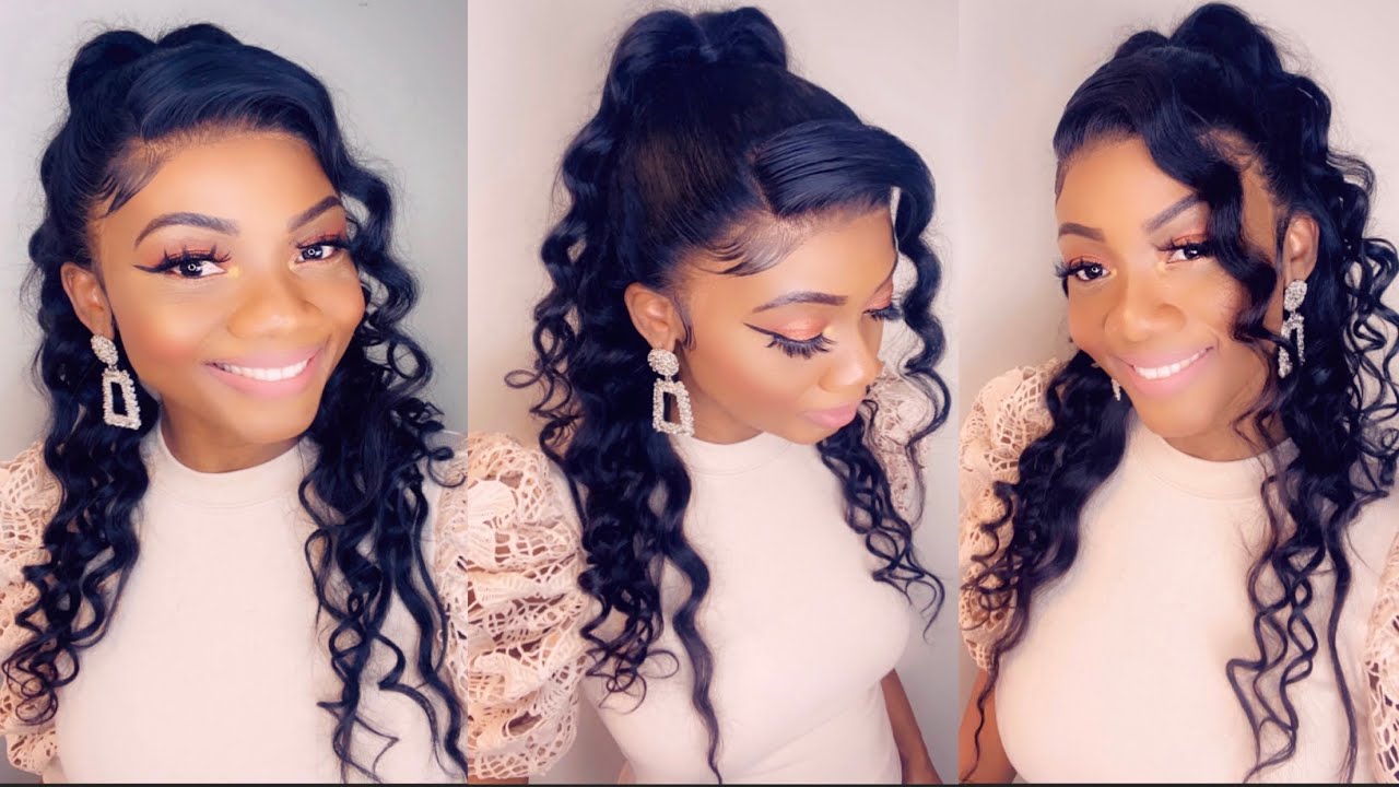 How To Create Ponytail With Your Lace Front Wigs. - YouTube