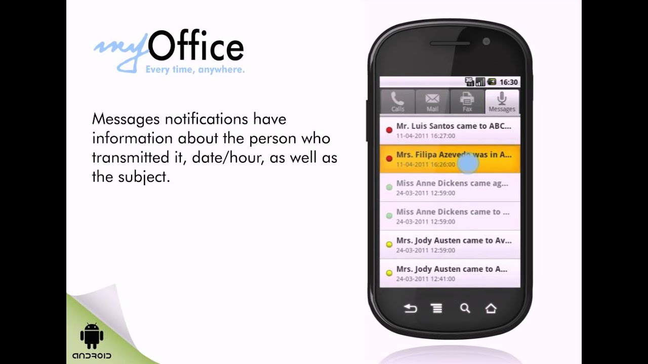 Demo myOffice app Android - YouTube