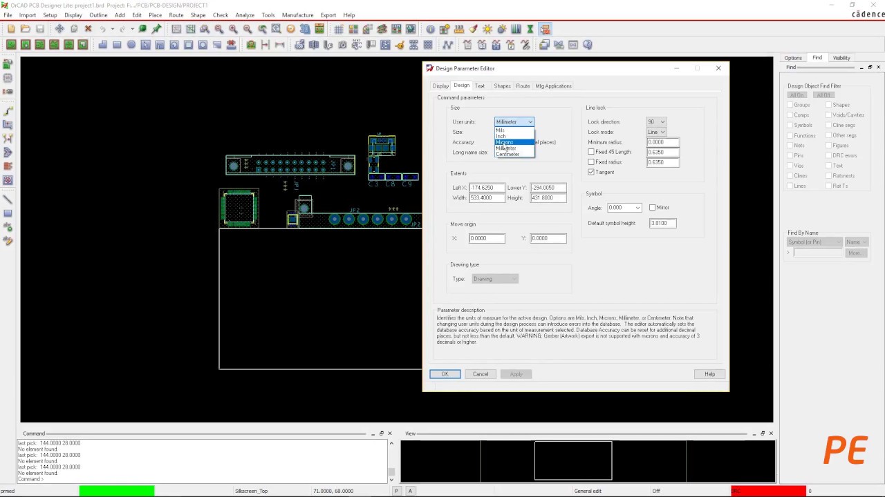 PCB Design Tutorial_39 Orcad Pcb Editor Units And Options Window ...