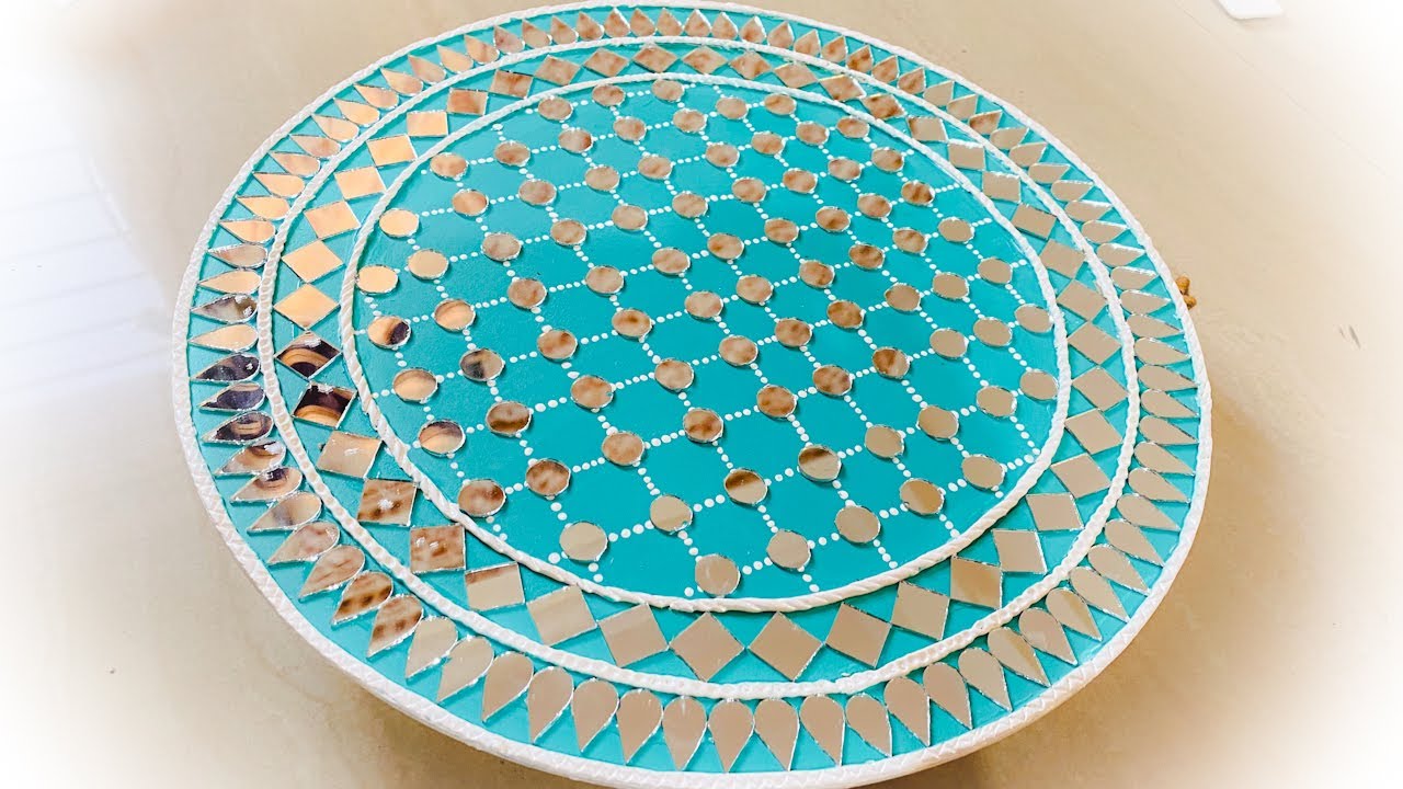 Mirror Design Palette I Mirror Art Work I Easy Craft I Home Decor I DIY ...