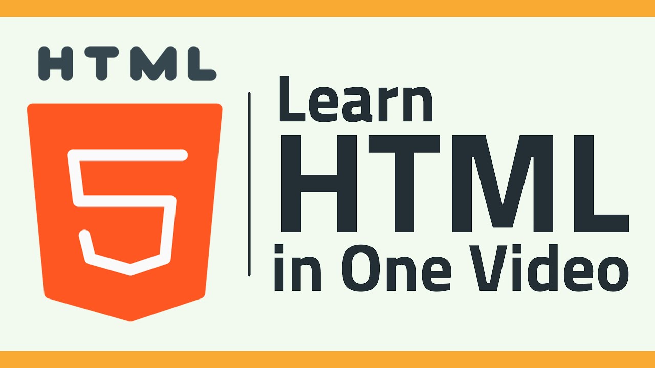 تعلم HTML 2023 في فيديو واحد فقط - Learn HTML 2023 in one video - YouTube