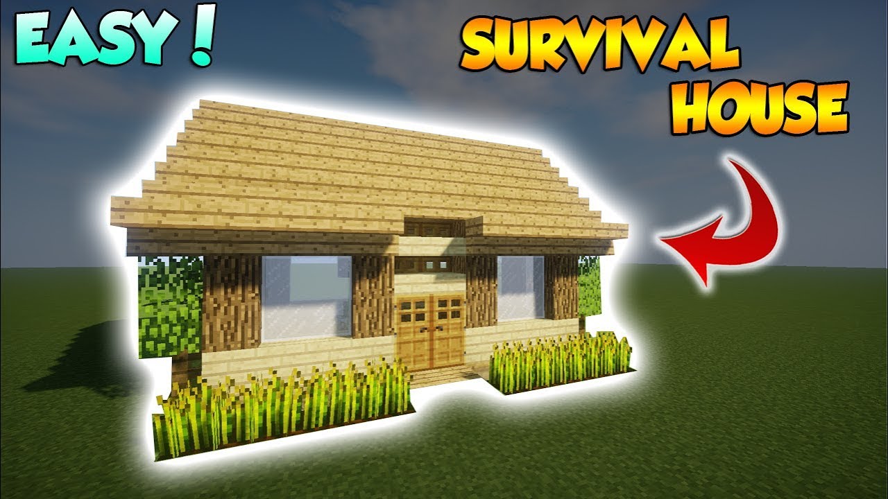 Minecraft: Starter Survival House Tutorial - How to build a Cool ...