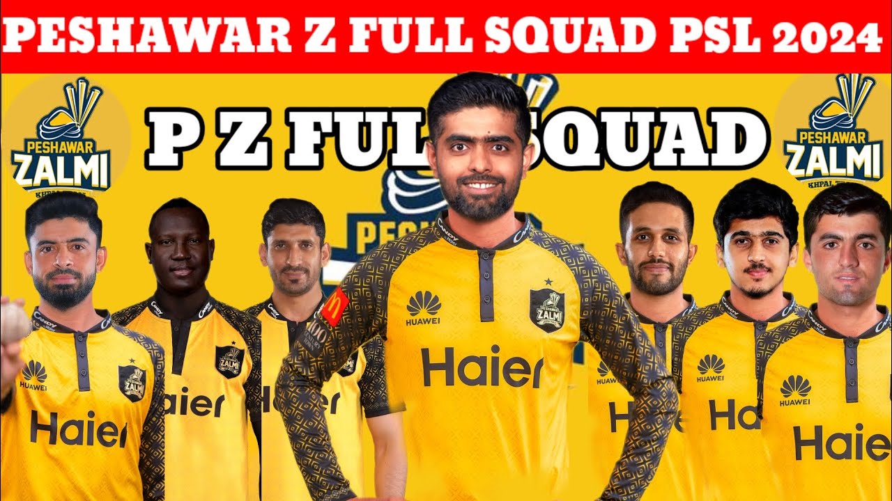 PESHAWAR ZALMI FULL SQUAD FOR PSL SEASON 9 #cricket #psl #Peshawarzalmi ...