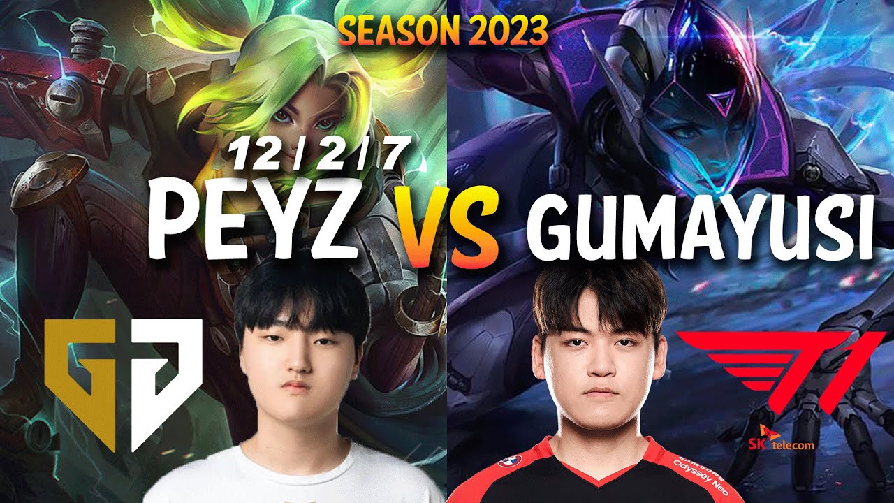 GEN Peyz vs T1 Gumayusi - Peyz ZERI vs VAYNE ADC - KR Ranked - YouTube