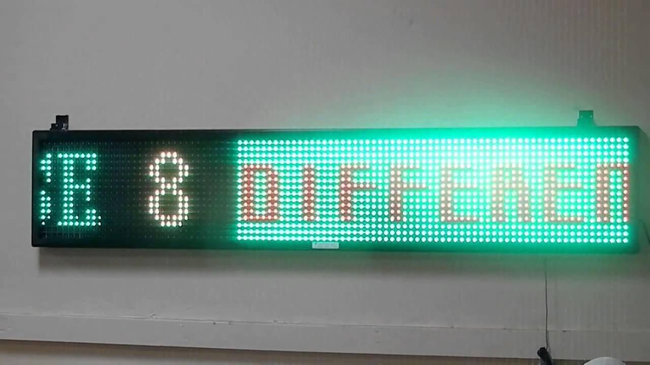 LED Sign Demo - YouTube