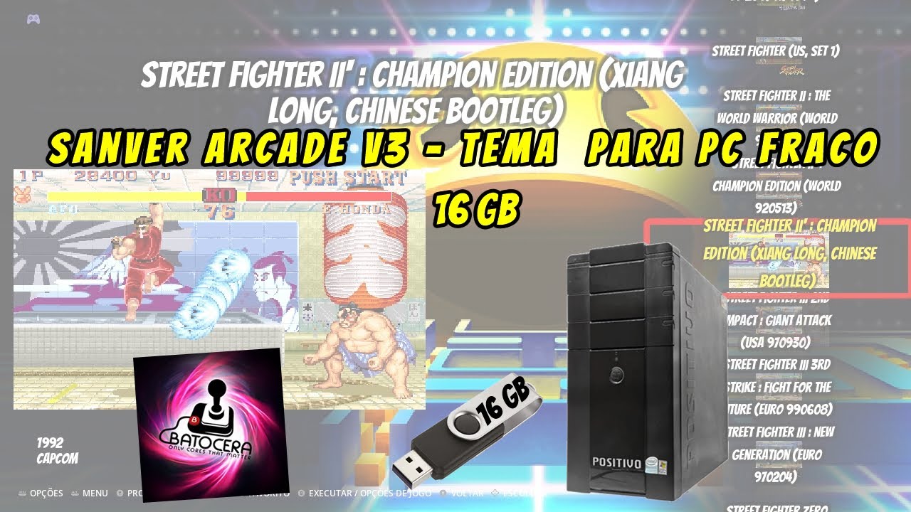 SANVER ARCADE V3 2024 PARA PC 32 BITS (x86) 16 GB - TEMA PC FRACO ...