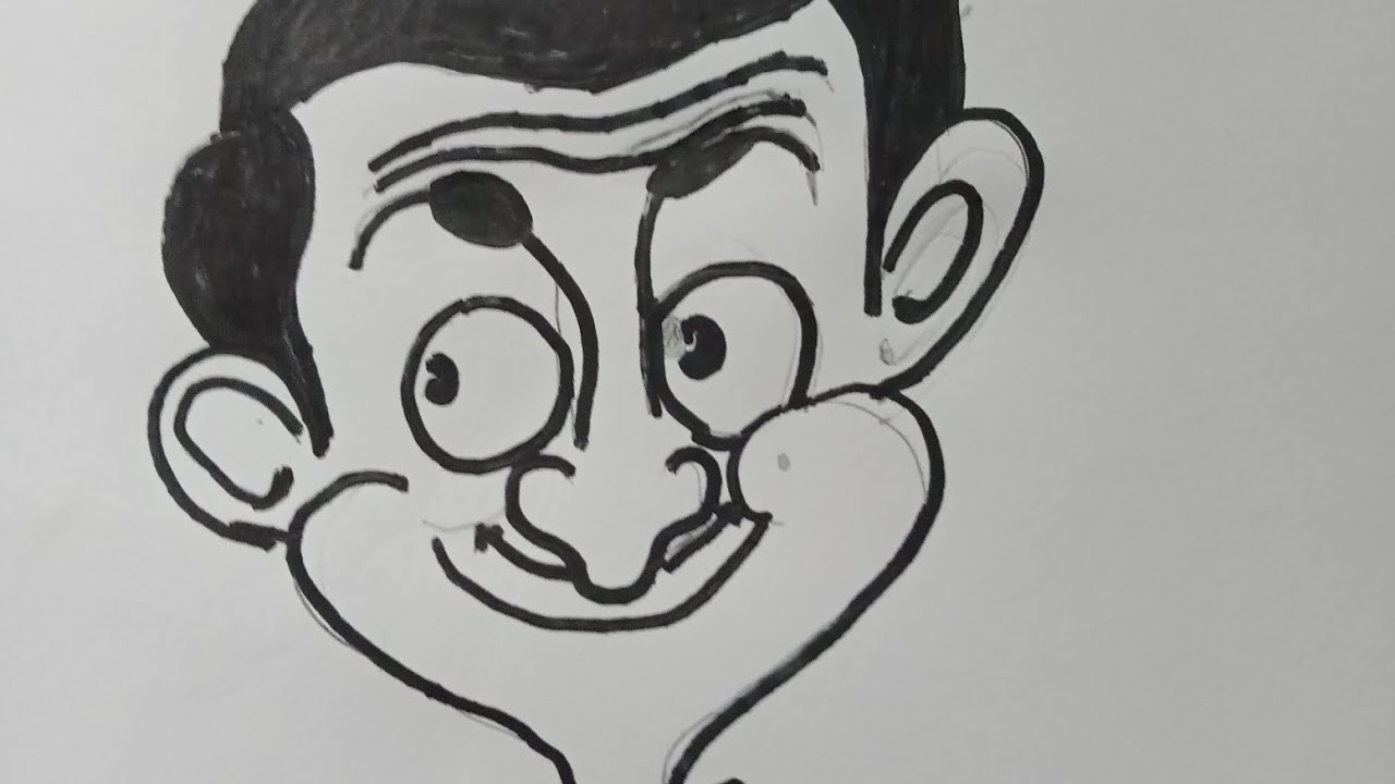 mr. bean|simple drawing|mr. spiders - YouTube