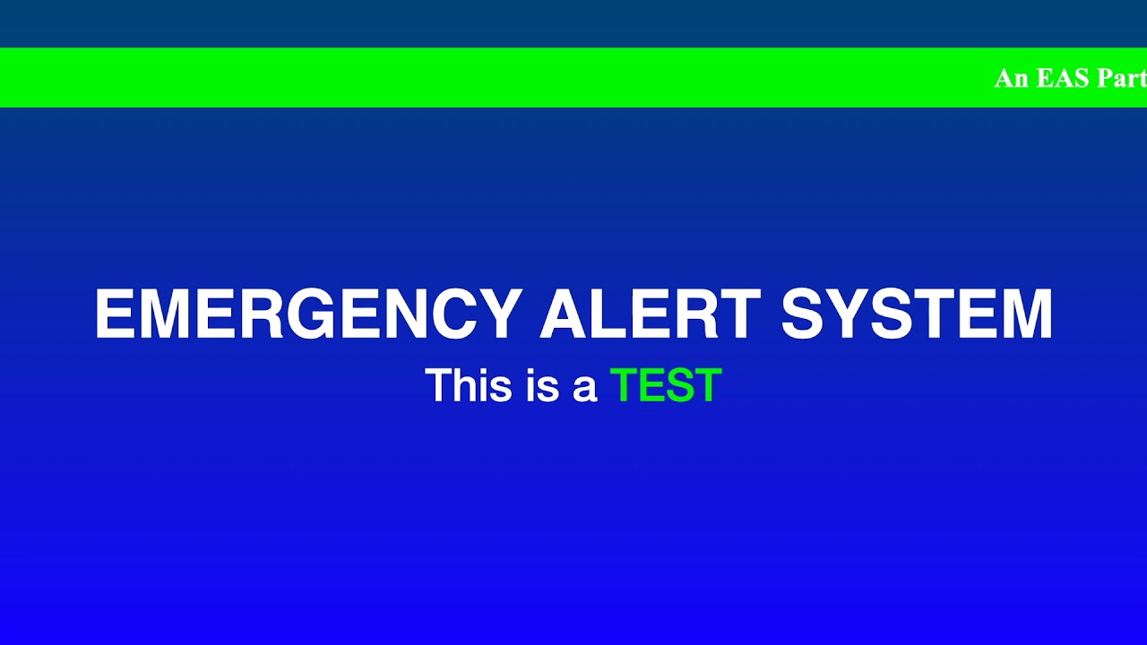 EAS Mock Screen Test CG Broadcast - YouTube