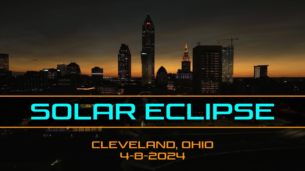 Cleveland Ohio Solar Eclipse Drone Video - YouTube