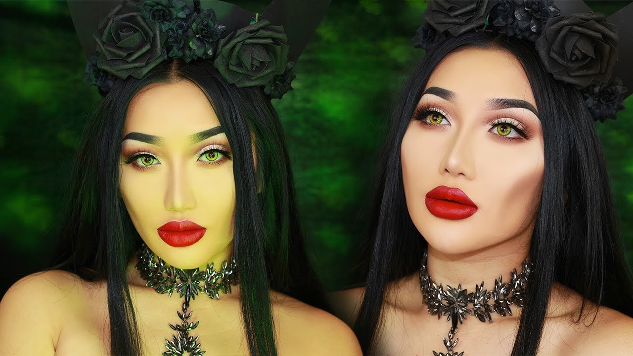 EASY MALEFICENT MAKEUP TUTORIAL | LAST MINUTE HALLOWEEN IDEAS USING ...