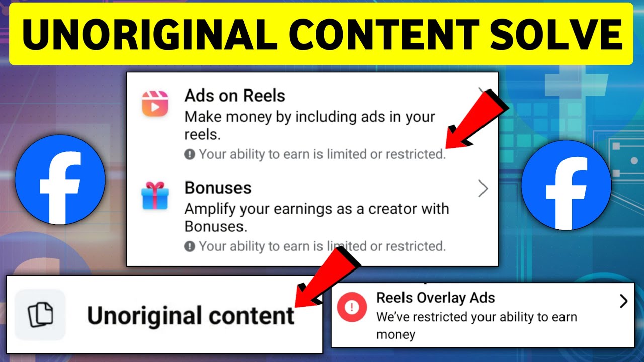Unoriginal content kaise hataye | Unoriginal content facebook | How to ...