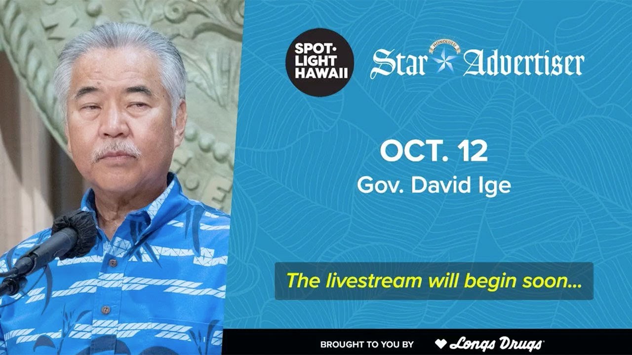 Gov. David Ige joins Spotlight Hawaii - YouTube
