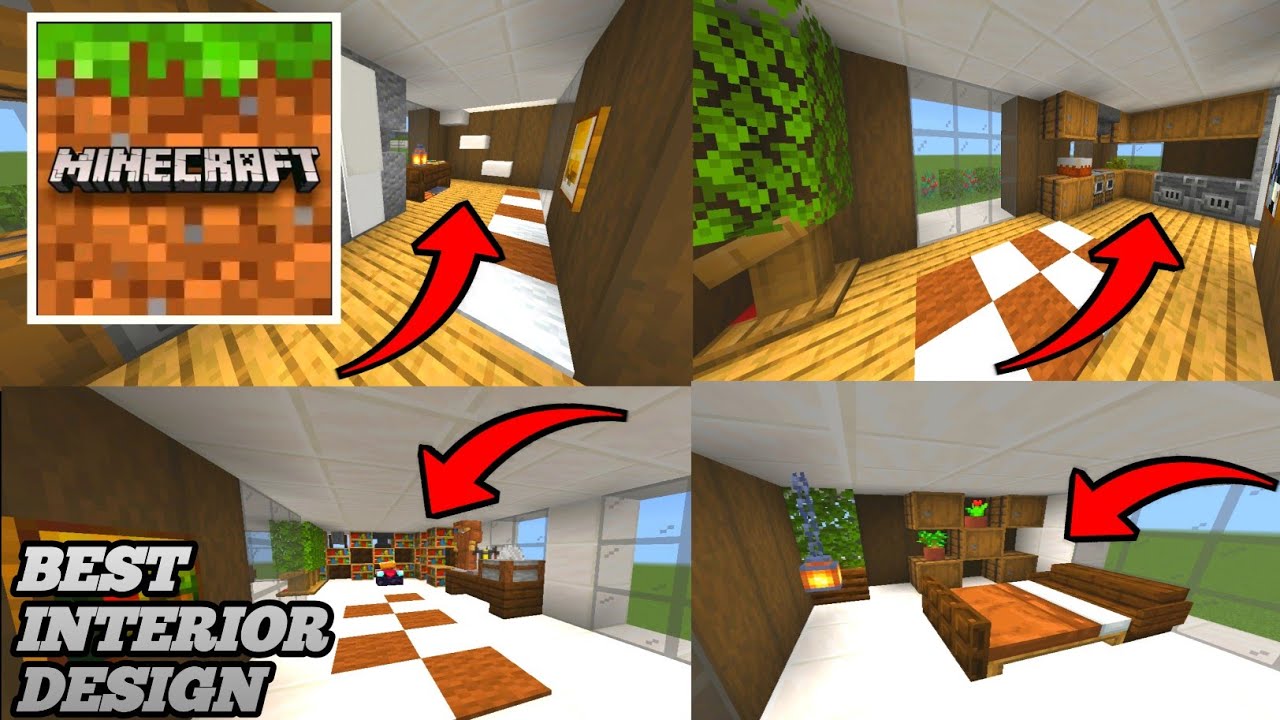 Minecraft PE: How To Make Best Interior Design | Easy Best Interior ...