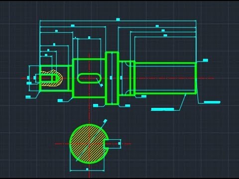 Laborator Autocad - Arbore cu canelura si filet - YouTube