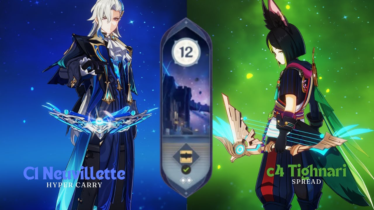 C1 Neuvillette Hypercarry and C4 Tighnari Spread || genshin impact ...