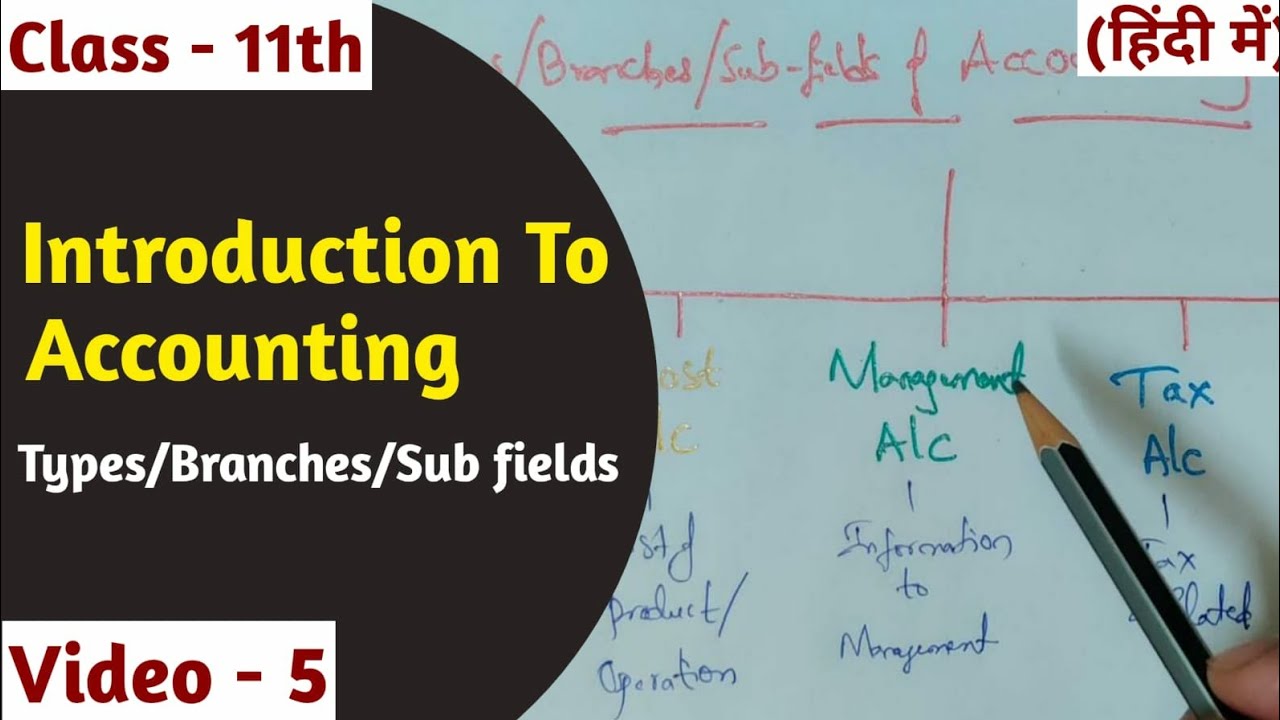 Introduction to Accounting -Types-Branches-SubFields| Class 11th| Hindi ...