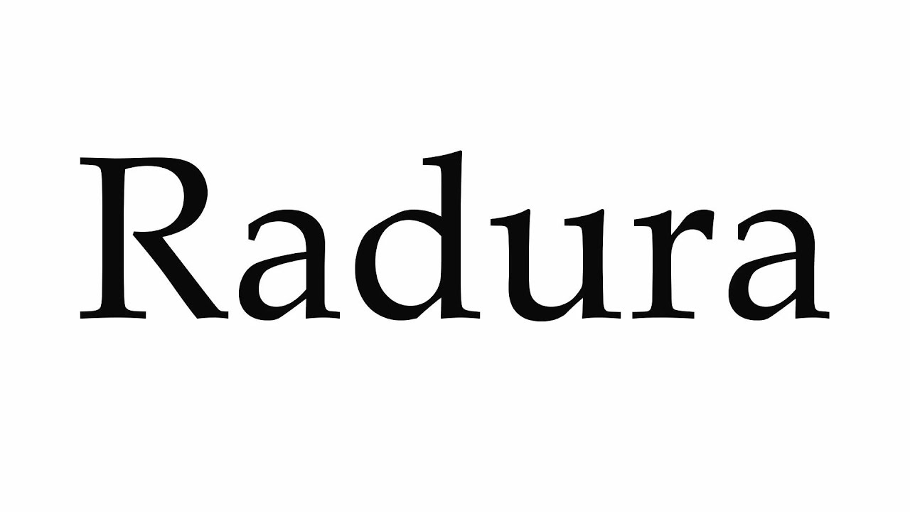 How to Pronounce Radura - YouTube