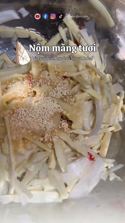 ☀️ Cách trộn nộm măng tươi giòn, ngon, mát | Vietnamese bamboo shoot ...