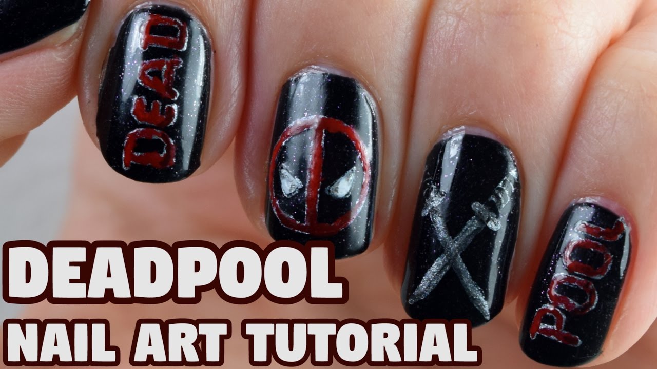 Deadpool Nail Art - YouTube