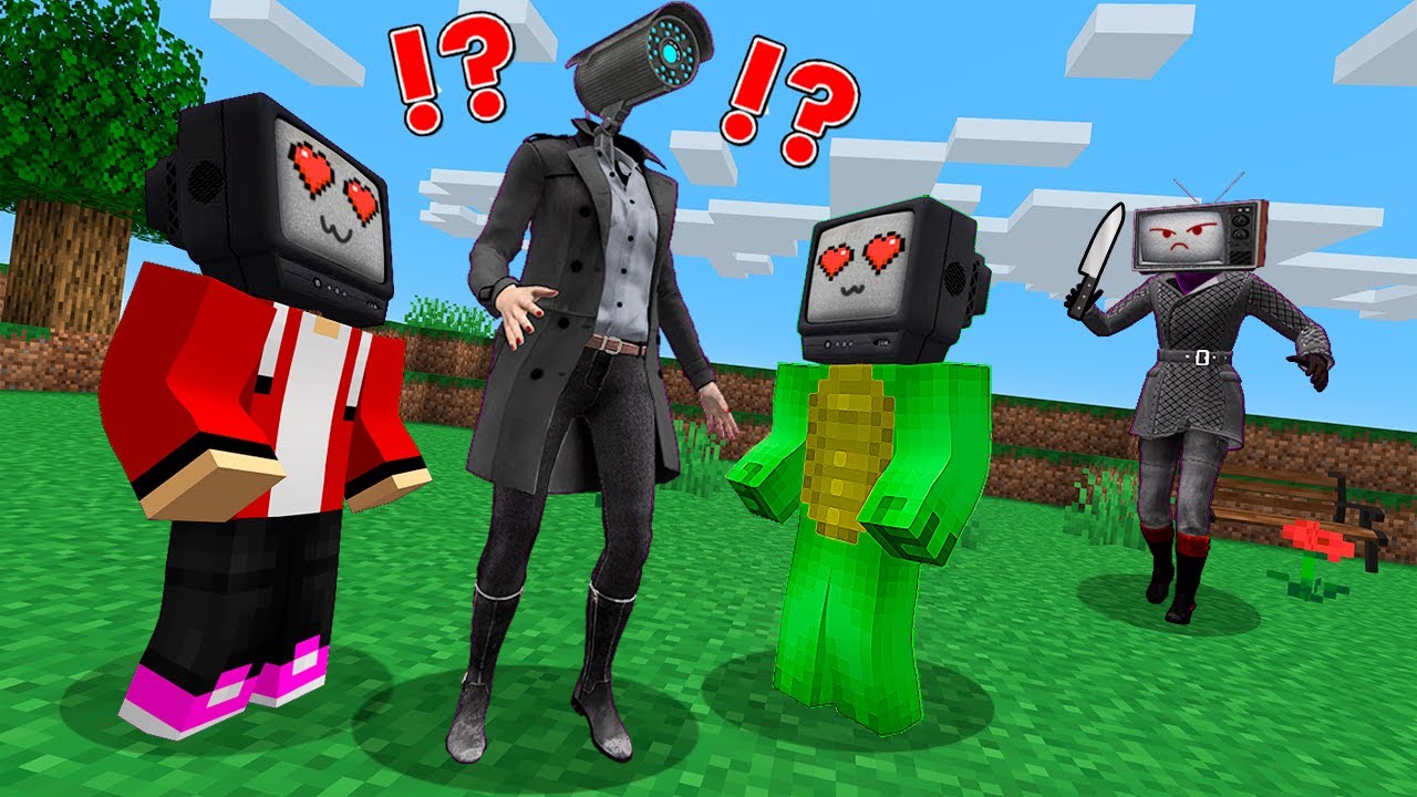 JJ and MIKEY love CAMERA WOMAN now? TV WOMAN is JEALOUS in Minecraft ...