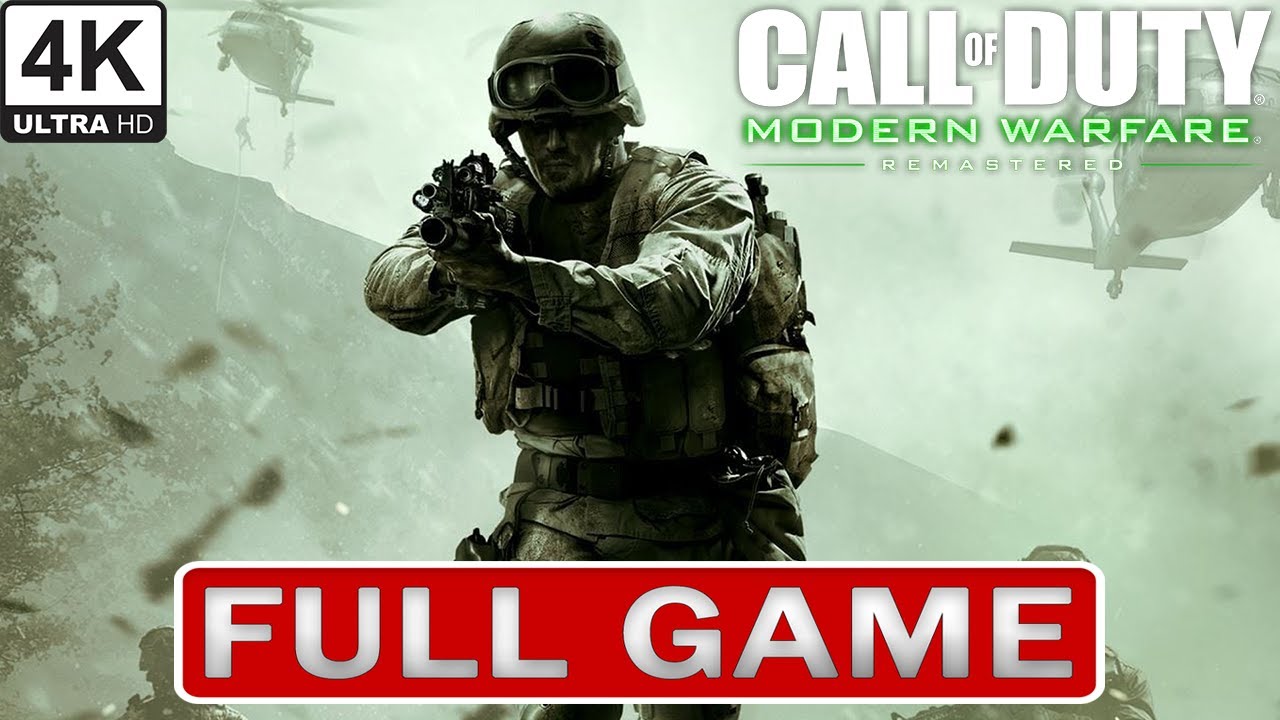 CALL OF DUTY 4 MW REMASTERED Gameplay Walkthrough FULL GAME | 4K ULTRA ...