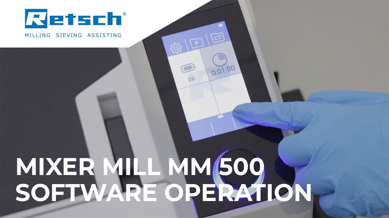 Mixer Mill MM 500 vario & nano - Software Operation #RETSCH #mixermill ...