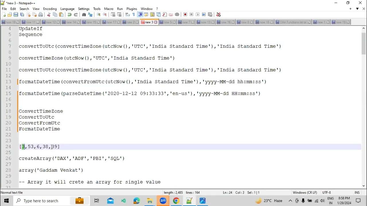 Understand about Collection Functions using Data Pipelines in Microsoft Fabric in Telugu - YouTube