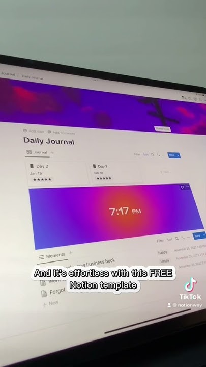 Journaling in Notion #productivity #notionapp #notion #digitalplanner - YouTube