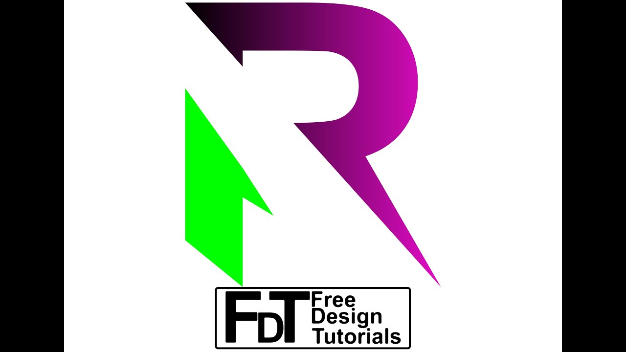 Free Design Tutorials : how to make a simple and easy (R) logo - YouTube