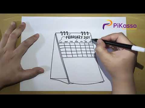How to Draw a Calendar Easy step by step - YouTube